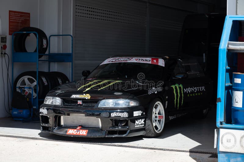 Nissan Skyline Gtr R33 Pit Racing Black Fotografía editorial - Imagen ...