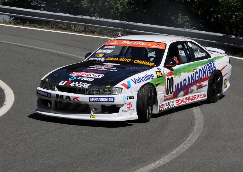 An Nissan Skyline Racing Car during a Timed Speed Trial Editorial Stock ...