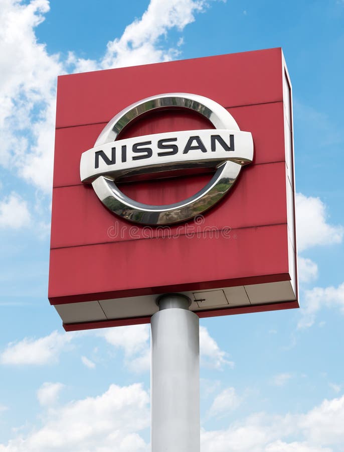Nissan Trademark Logo on Billboard Editorial Stock Image - Image of ...