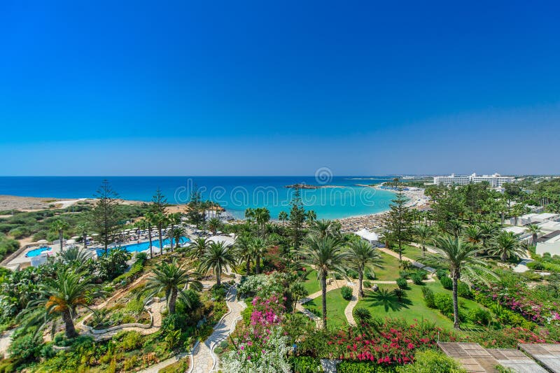 Ayia Napa Cypern Havsgrottor Av Cavo Grecoudde Arkivfoto - Bild av ...