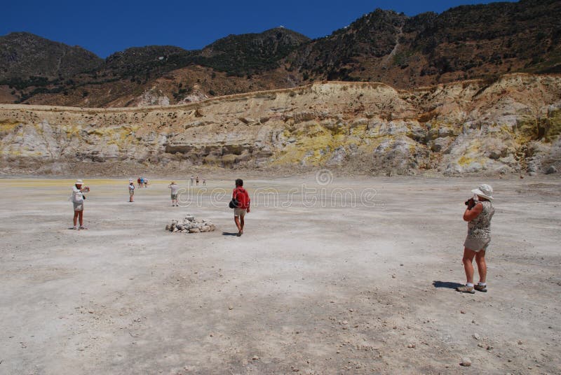Stefanos Krater Wulkan Na Wyspie Nisyros Grecja Fotografia Editorial ...