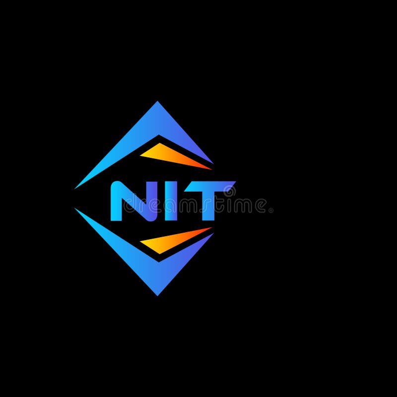 NIT Abstract Technology Logo Design on Black Background. NIT Creative ...