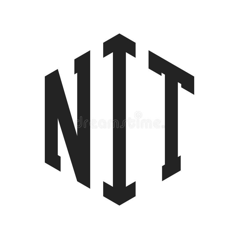 NIT Logo Design. Initial Letter NIT Monogram Logo Using Hexagon Shape ...
