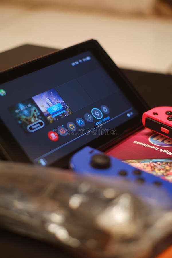 Game with Nitendo Switch Fun Editorial Stock Image - Image of game ...