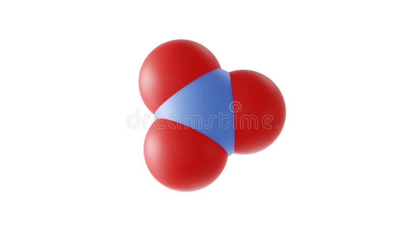 Nitrate Molecule, Polyatomic Ion, Molecular Structure, Isolated 3d ...
