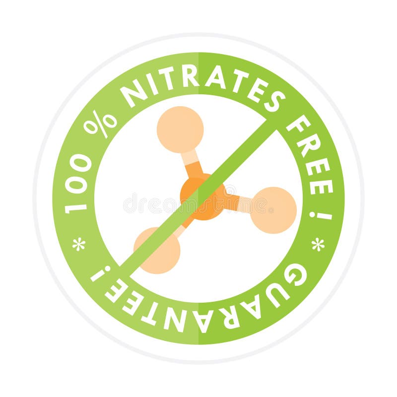 Nitrates Free Label. Vector Illustration Decorative Design Stock Vector ...