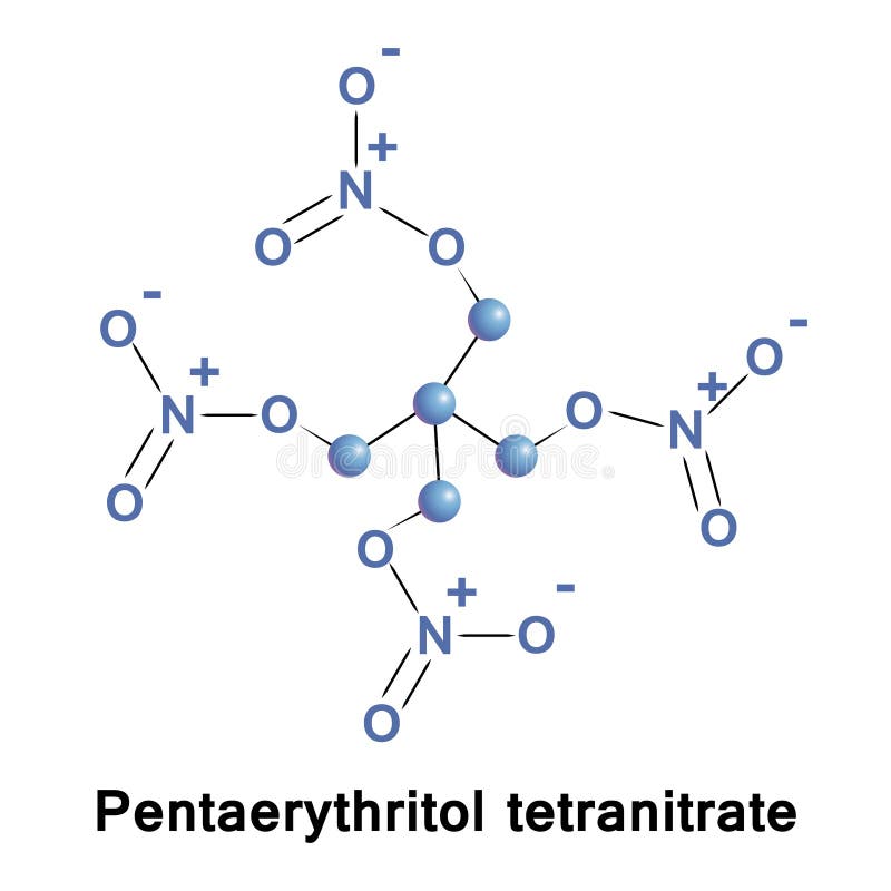 Nitrato Del Tetranitrate Di Pentaerythritol Illustrazione Vettoriale ...
