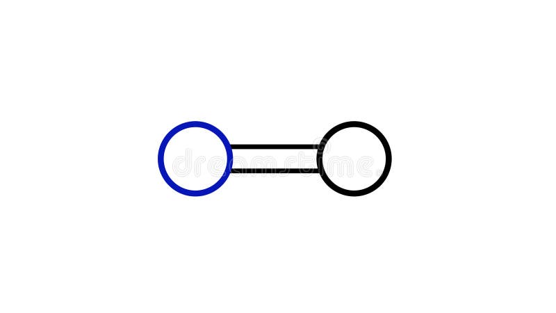 Nitric Oxide Molecule, Structural Chemical Formula, Ball-and-stick ...