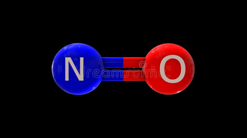 Nitric Oxide or Nitrogen Monoxide 3D Illustration Stock Illustration ...