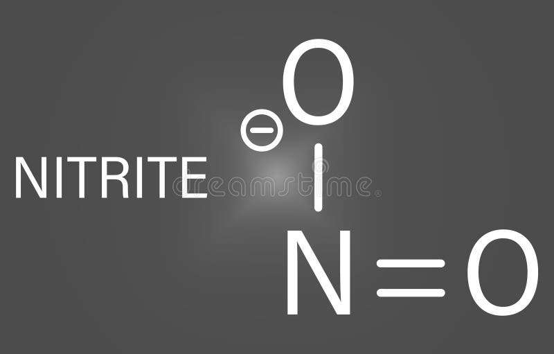 Nitrite Anion, Chemical Structure. Nitrite Salts are Used in the Curing ...