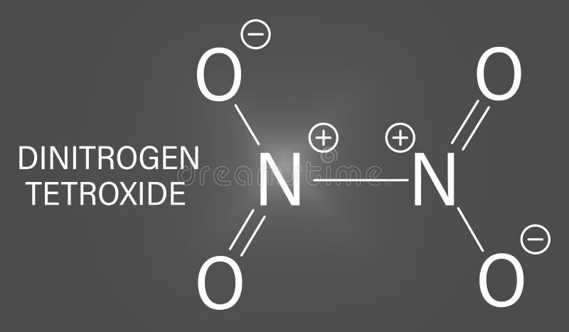 Nitrogen or Dinitrogen Tetroxide Skeletal Formula Stock Vector ...