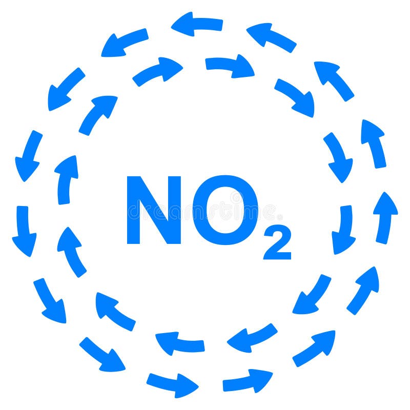 Nitrogen Dioxide and Arrows Stock Vector - Illustration of icon, cycle ...