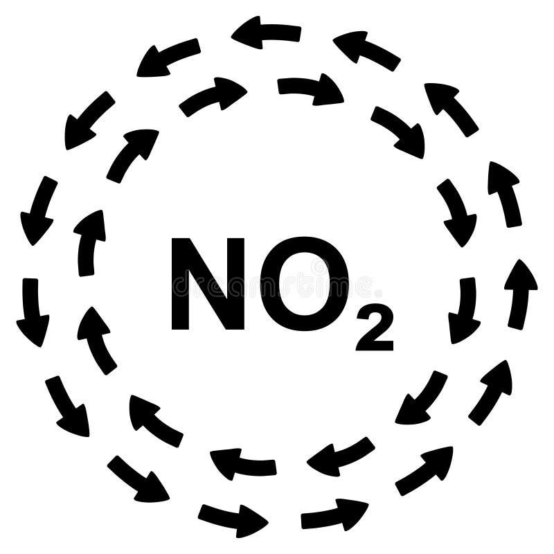 Nitrogen Dioxide and Arrows Stock Vector - Illustration of icon ...