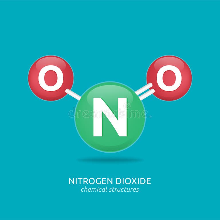 Nitrogen Dioxide Formula, Chemical Structures Vector Illustration Stock ...