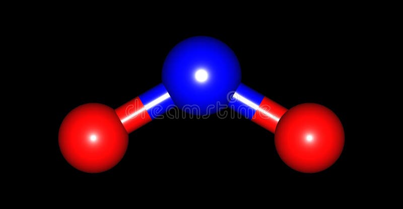 Nitrogen Dioxide Molecular Structure Isolated on White Stock ...