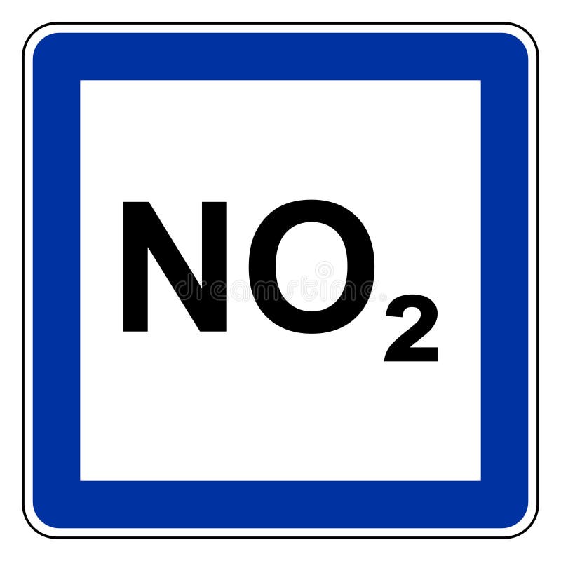 NO2 Nitrogen Dioxide Molecule Stock Vector - Illustration of particle ...