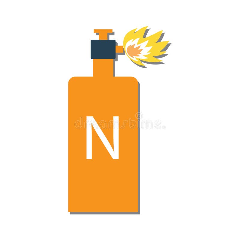 Nitrogen Gas Tank. Vector Illustration Decorative Design Stock Vector ...