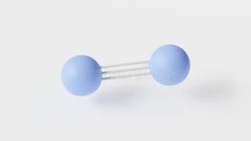 Nitrogen Molecule 3d, Molecular Structure, Ball and Stick Model ...