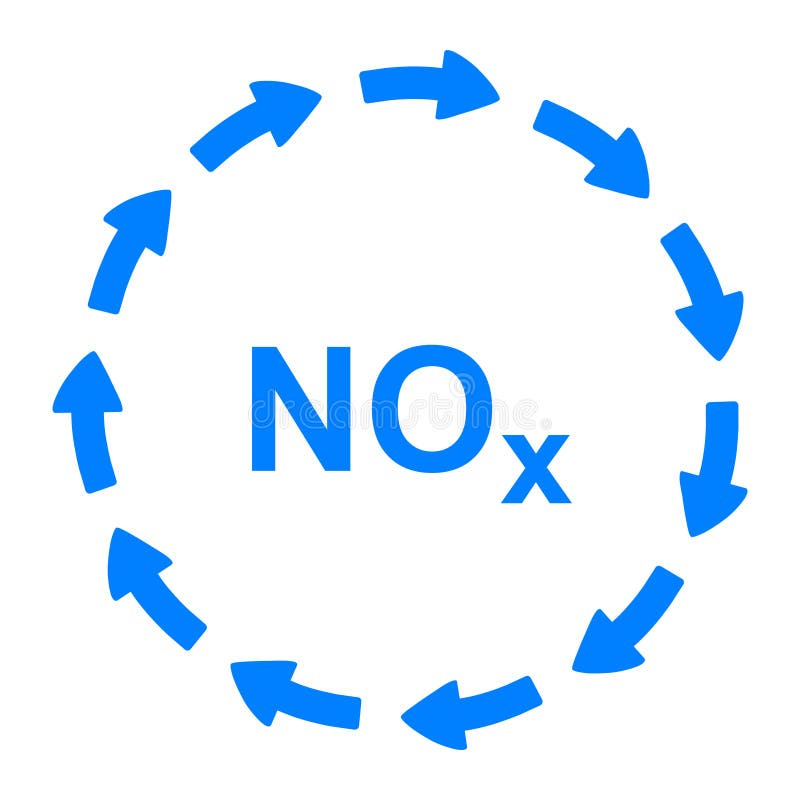 Nitrogen oxides and arrows stock vector. Illustration of graphic ...