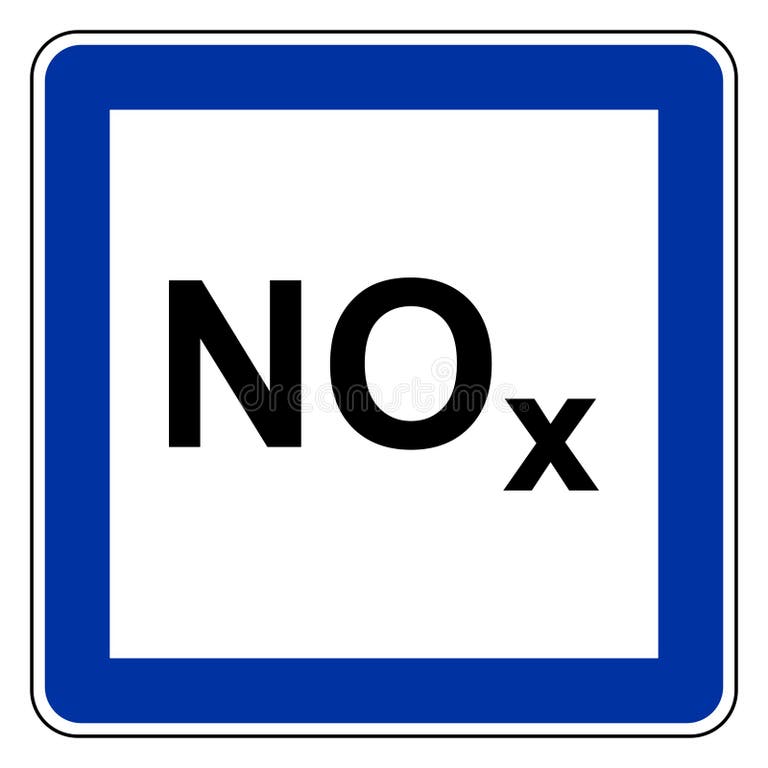 Nitrogen Oxides and Road Sign Stock Vector - Illustration of sign ...