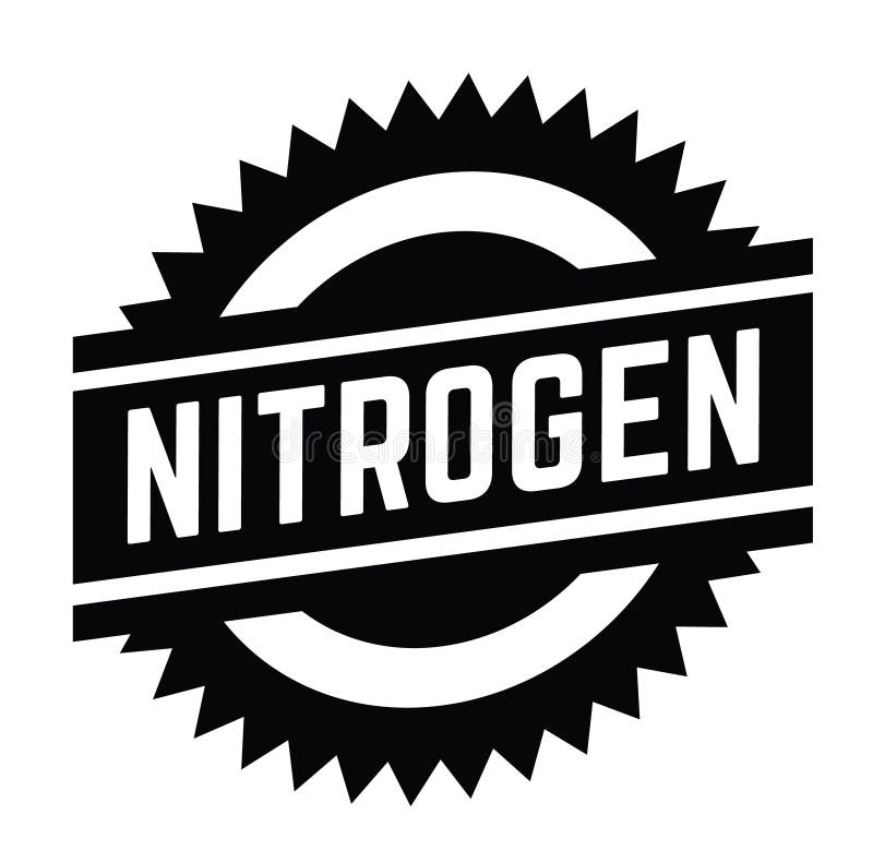 Nitrogen stamp on white stock vector. Illustration of symbol - 124381920