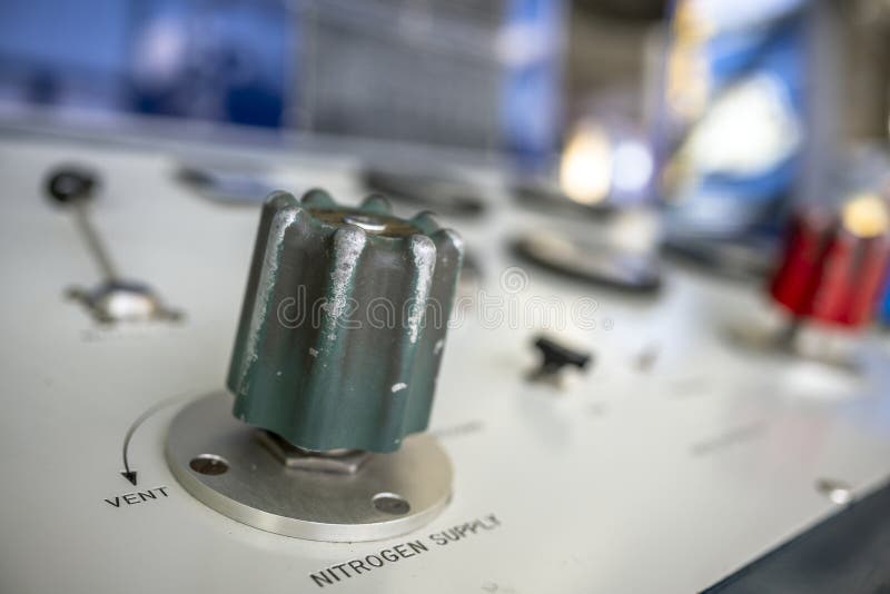 Nitrogen Control Knob on the Control Panel Stock Image - Image of ...