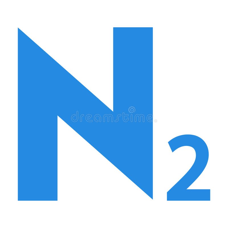 Nitrogen gas symbol stock vector. Illustration of canister - 150155785