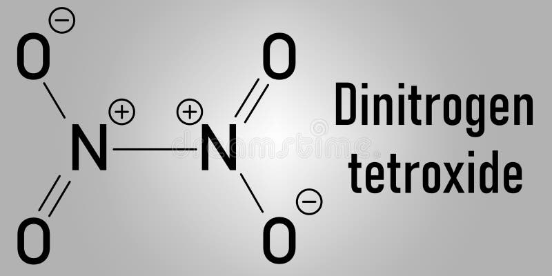 Dinitrogen Tetroxide , N2O4 Molecule. Structural Chemical Formula and ...