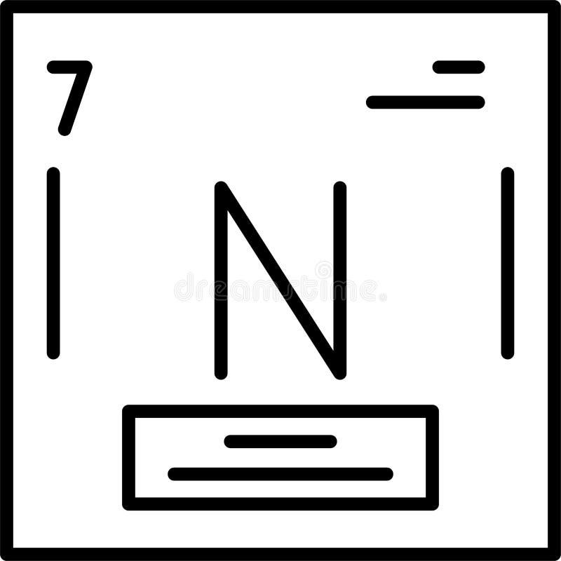 Nitrogen Vector Icon Design Stock Vector - Illustration of chemistry ...