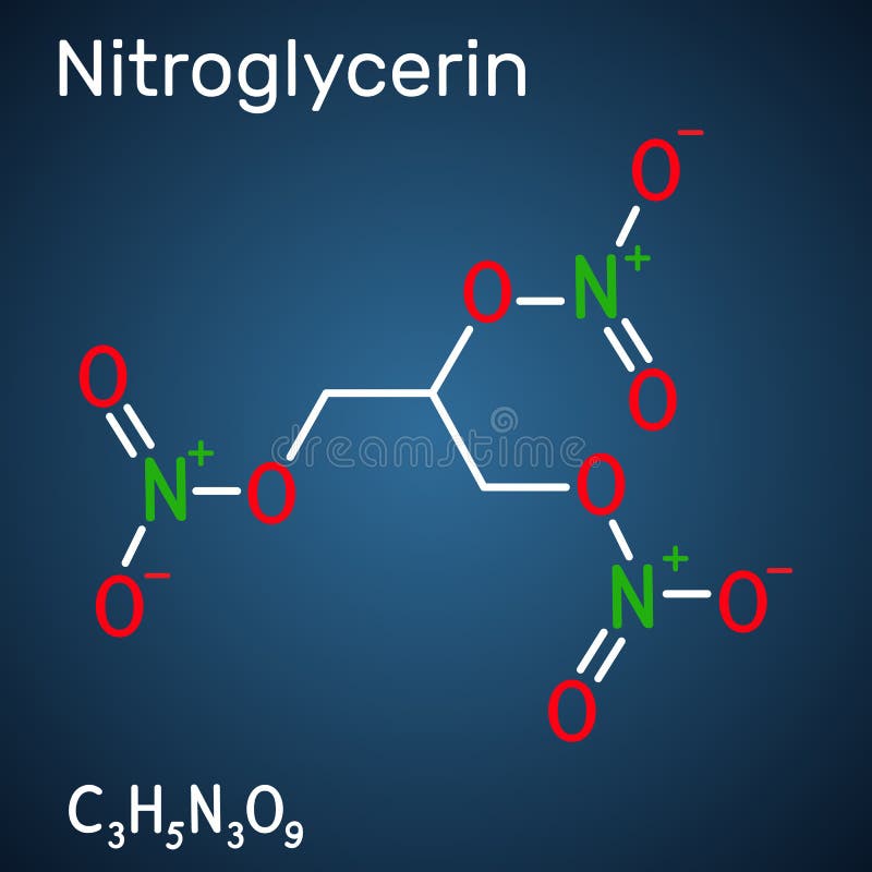 Glycerol Glycerine Molecule. Structural Chemical Formula and M Stock ...