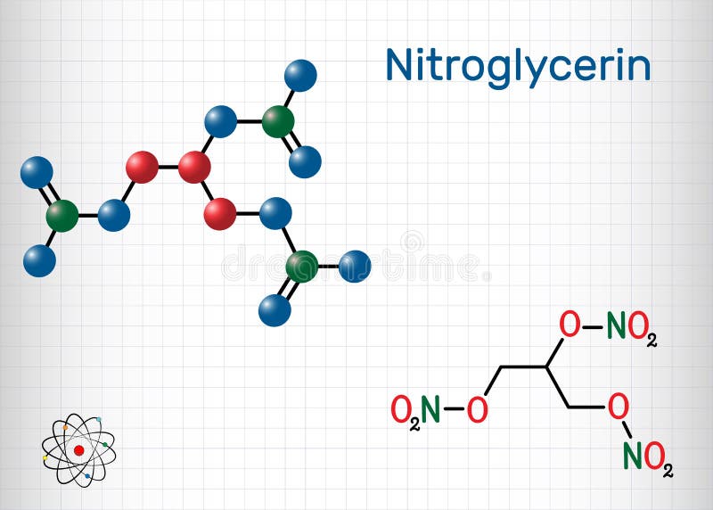 Glycerol Glycerine Molecule. Structural Chemical Formula and M Stock ...