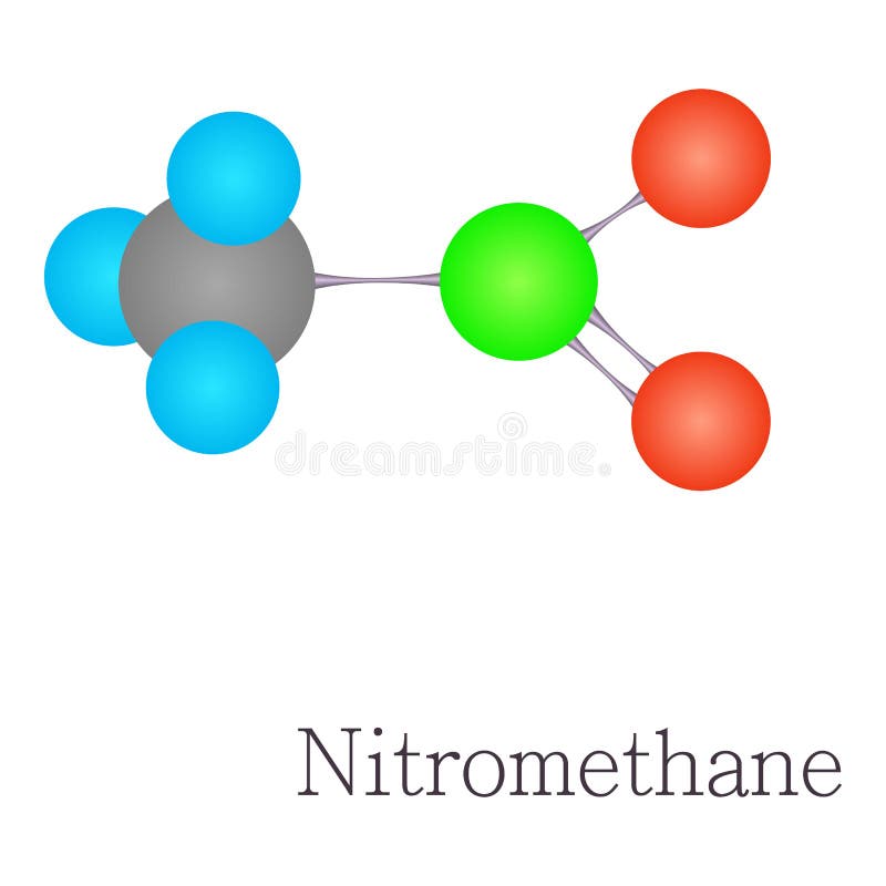 Nitromethane 3D Molecule Chemical Science Stock Vector - Illustration ...