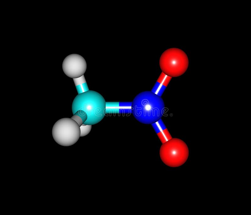 Nitromethane Nitro Fuel Molecule. Used As Fuel To Power Rockets, Drag ...
