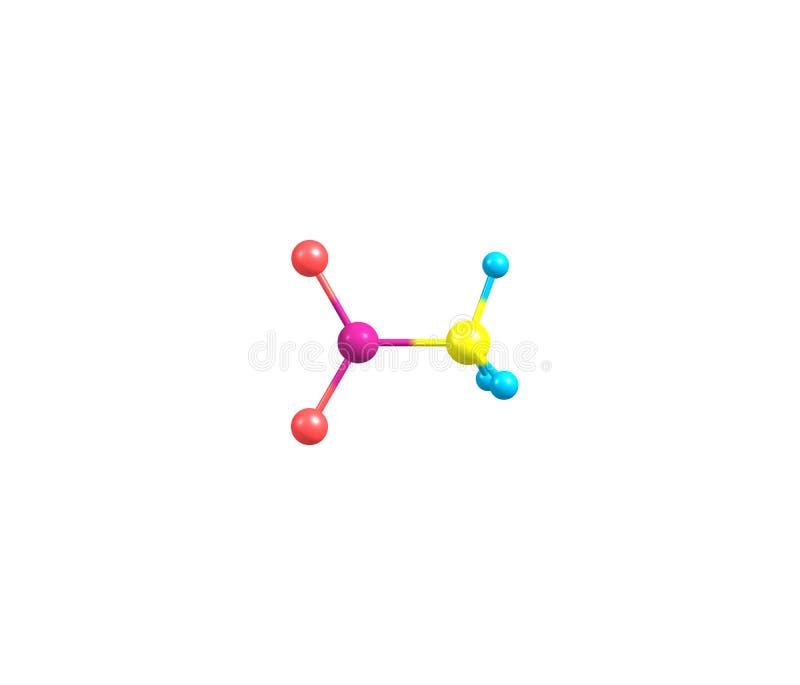 Nitromethane Molecule Isolated on White Stock Illustration ...
