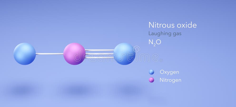 Nitrous Oxide, Molecular Structures, Laughing Gas, 3d Model, Structural ...