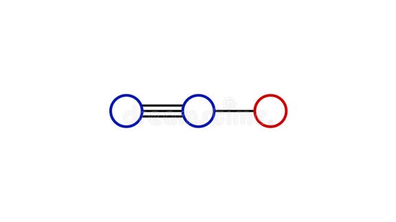 Nitrous Oxide Molecule, Structural Chemical Formula, Ball-and-stick ...