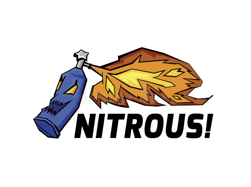 Nitrous Oxide System. NO2 Bottle Cartoon Illustration Stock Vector ...