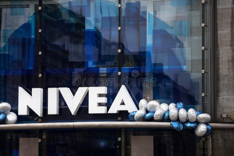 A Nivea Sign on a Building in Hamburg Editorial Stock Photo - Image of ...