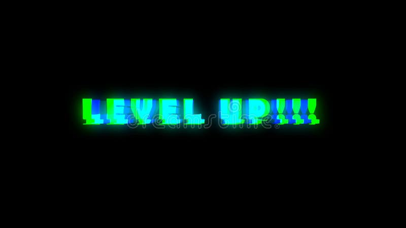 Niveau OP Tekst Met Slecht Signaal Glitch Effect Stock Illustratie ... Niveau OP Tekst Met Slecht Signaal Glitch Effect Stock Illustratie ...