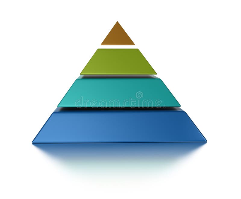 Niveaux de la pyramide 4 illustration stock. Illustration du conceptuel ...
