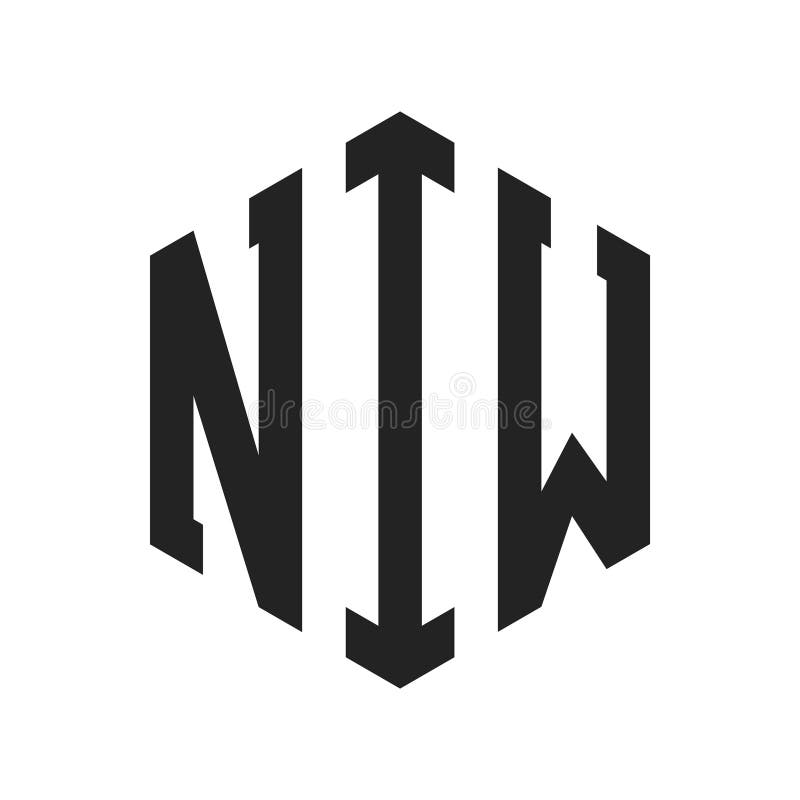 NIW Logo Design. Initial Letter NIW Monogram Logo Using Hexagon Shape ...