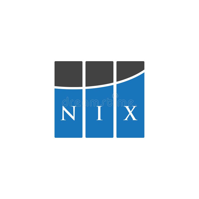 NIX Letter Logo Design on WHITE Background. NIX Creative Initials ...