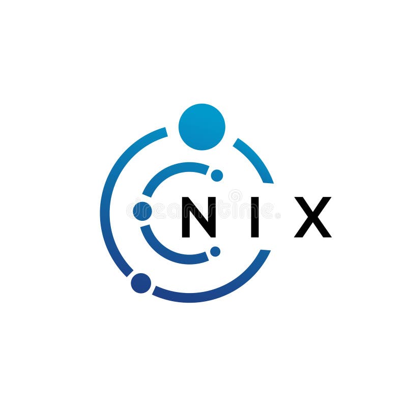 NIX Letter Technology Logo Design on White Background. NIX Creative ...