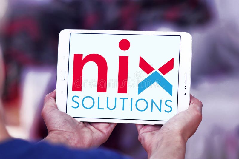 NIX Solutions company logo editorial stock image. Image of brands ...