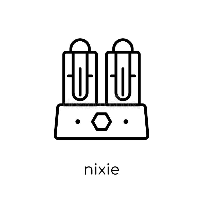Nixie Icon from Science Collection. Stock Vector - Illustration of ...