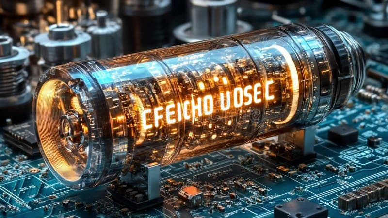 Nixie Tube Clock Circuit Board Glowing Retro Tech Stock Footage - Video ...