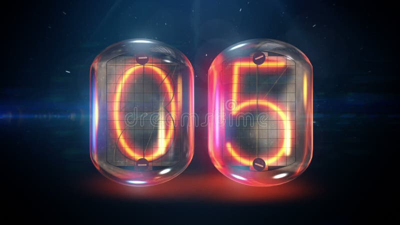 Nixie Tube from 10 To 0 Countdown Stock Footage - Video of design ...