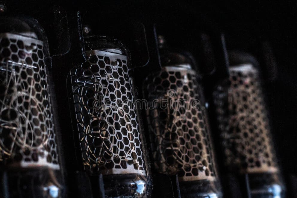 Nixie Tubes in-8-2, Nixie Tubes Macro Photography, Old and Retro Stock ...