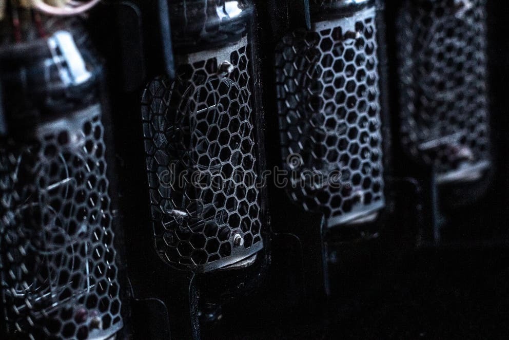 Nixie Tubes in-8-2, Nixie Tubes Macro Photography, Old and Retro Stock ...