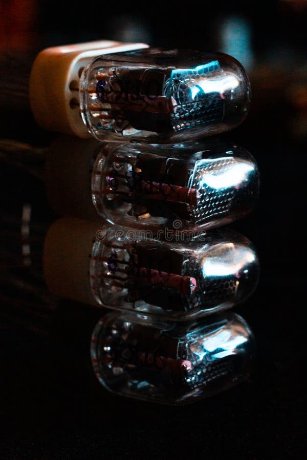 Nixie Tubes in-17, Nixie Tubes Macro Photography, Old and Retro Stock ...
